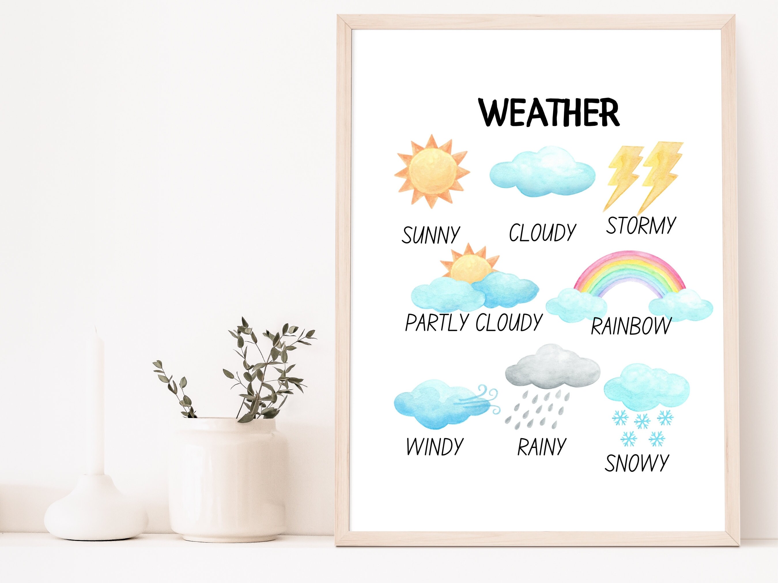 Weather Chart Printable Homeschool and Montessori Materials - Etsy