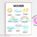 Weather Chart Printable Homeschool and Montessori Materials - Etsy