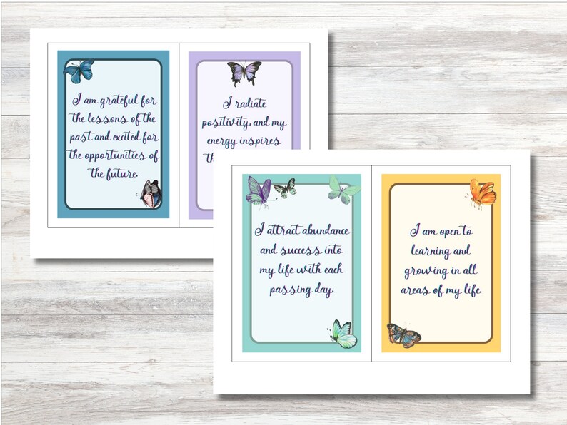 2024 New Year New Your Affirmation Cards| Positive Quotes | Digital ...