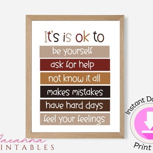 Boho Classroom Decor Poster - Inspirational Quotes, Digital Print for ...