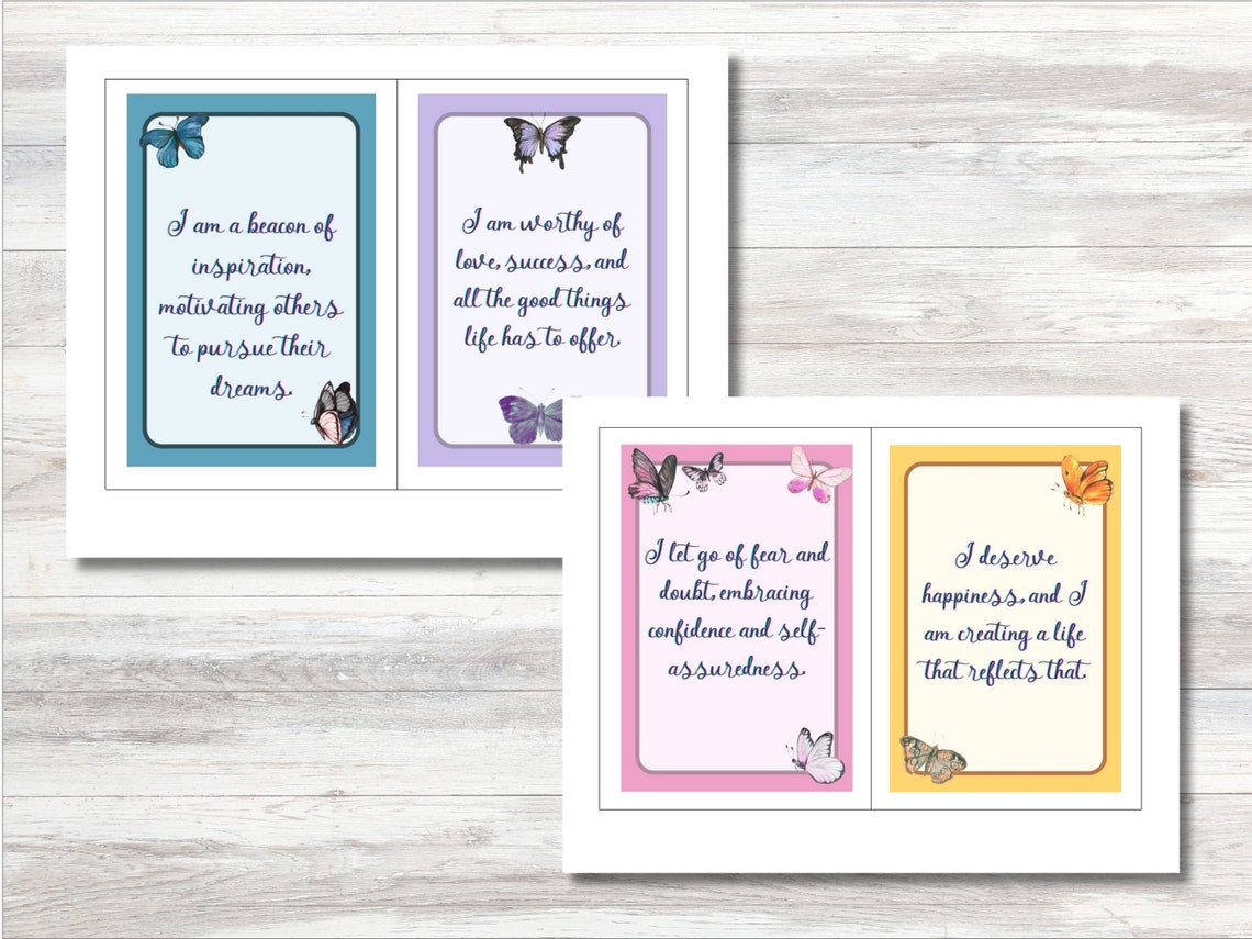 2024 New Year New Your Affirmation Cards Positive Quotes Digital ...