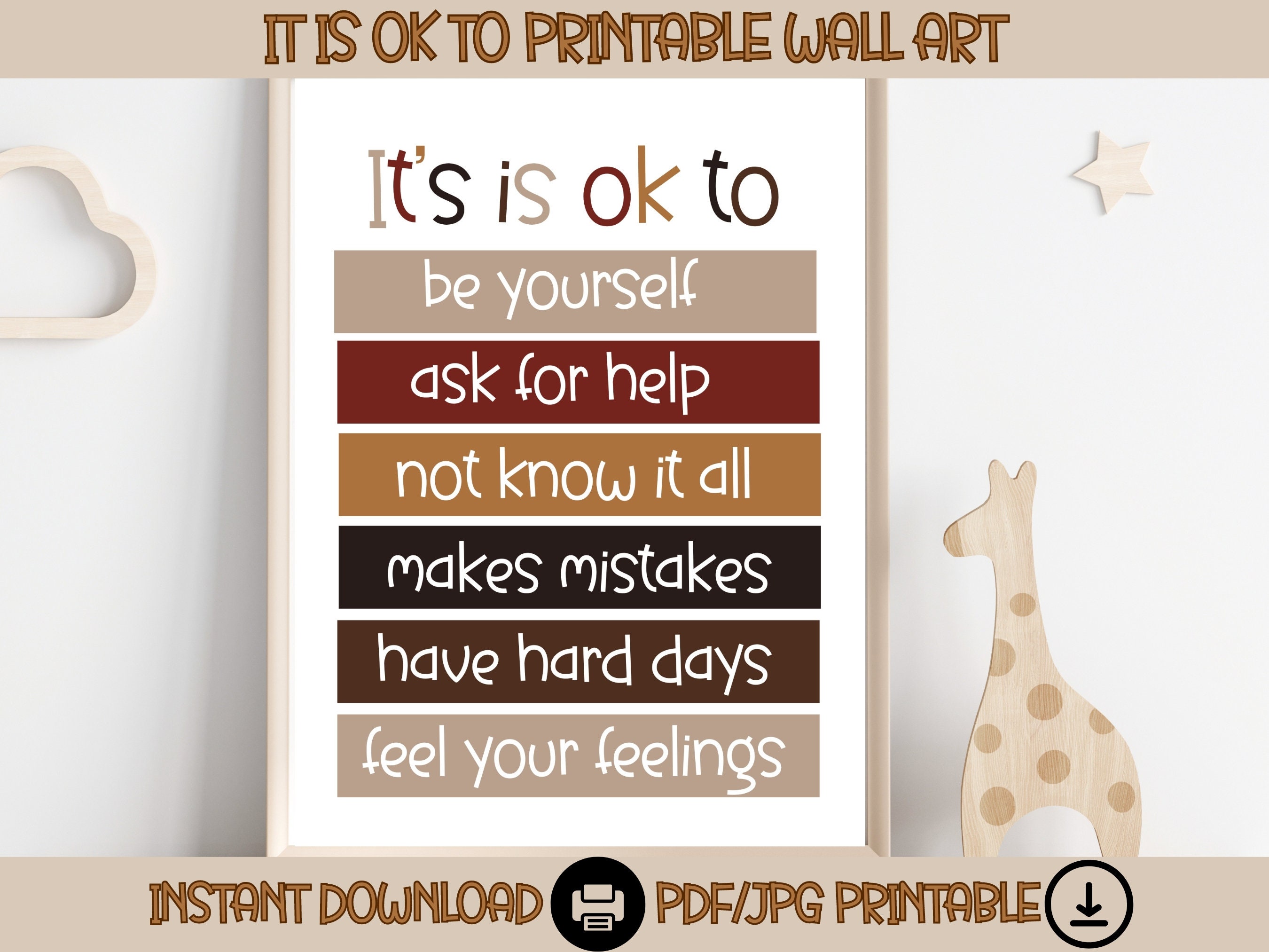 Boho Classroom Decor Poster Inspirational Quotes, Digital Print for ...