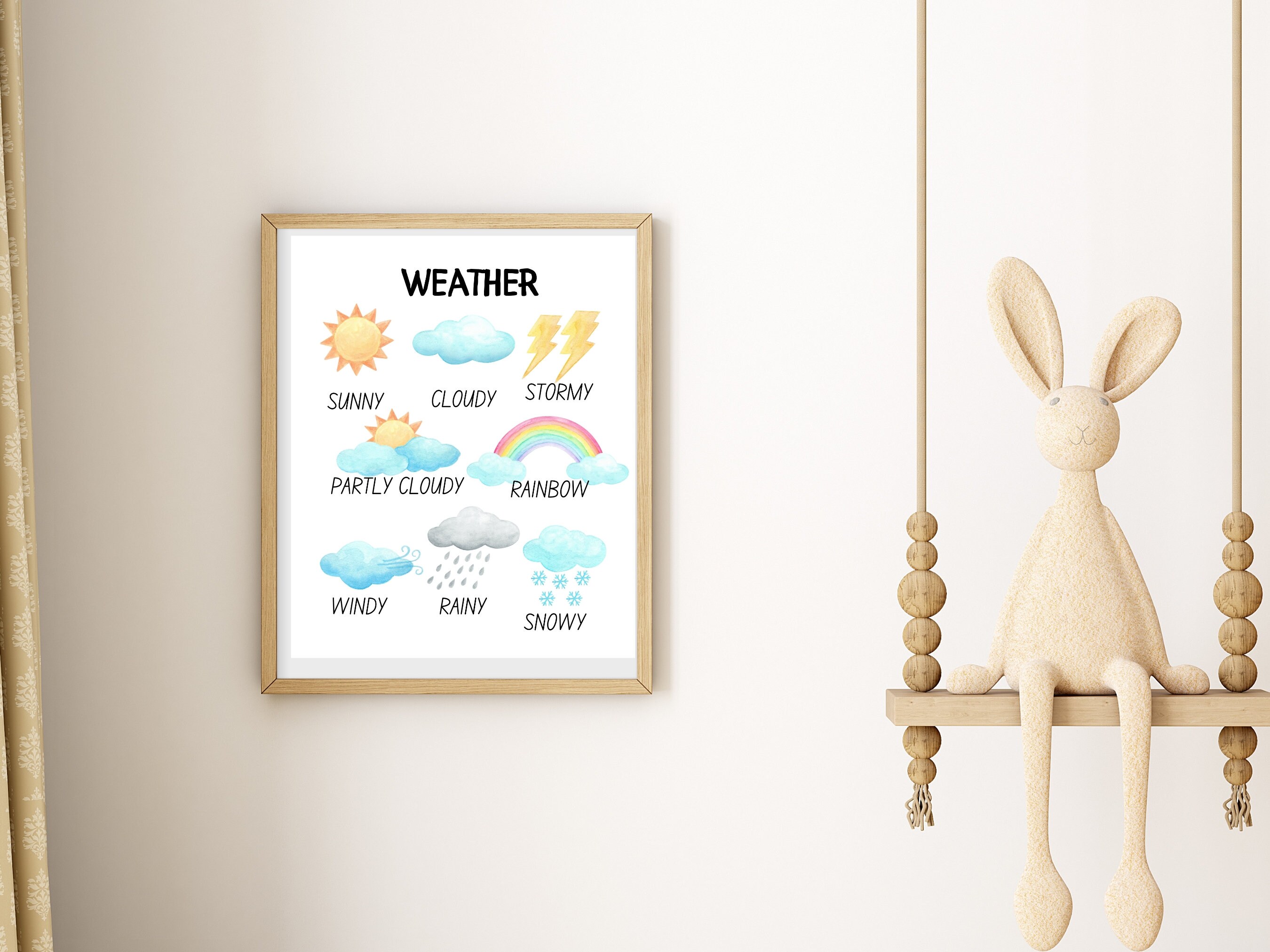Weather Chart Printable Homeschool and Montessori Materials - Etsy