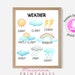 Weather Chart Printable Homeschool and Montessori Materials - Etsy