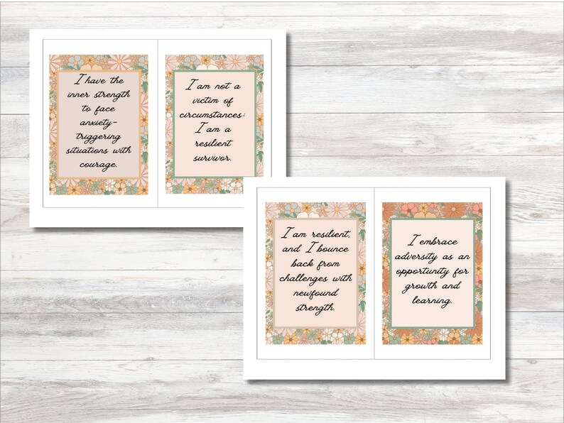Printable Anxiety Affirmation Cards/calming Positive Affirmations for ...