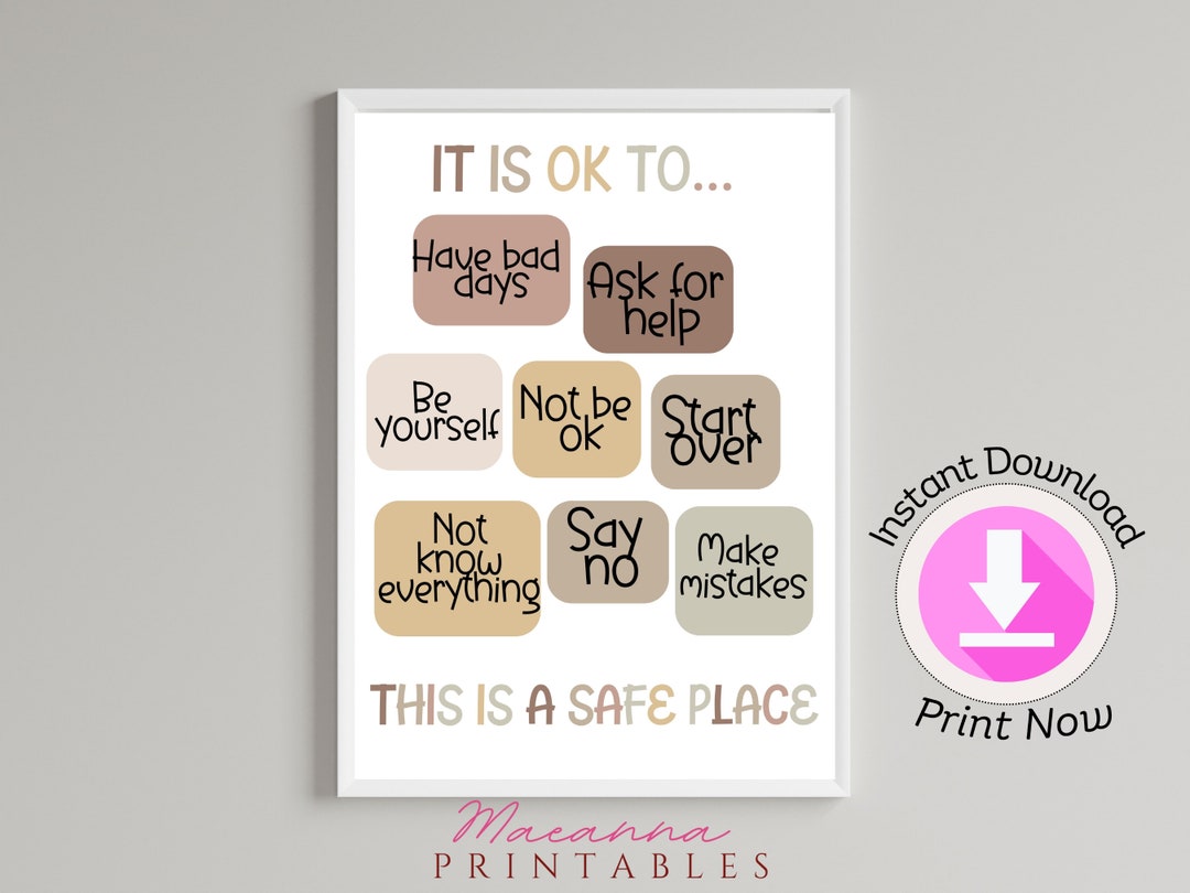 Empowering Mental Health Poster: It's Okay to Have Bad Days - Positive ...