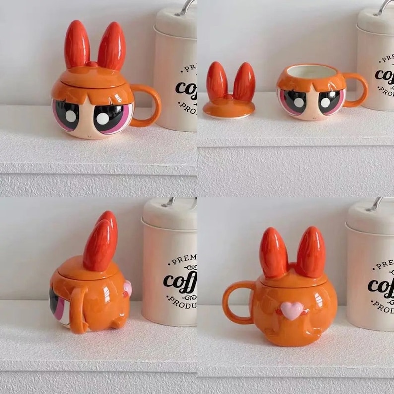 Powerpuff Girls Ceramic Cup Coffee Mug Cute Couple Cup Blossom ...