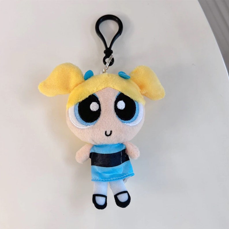 Powerpuff Girls Cartoon Plush Keychain Toy Anime Stuffed - Etsy