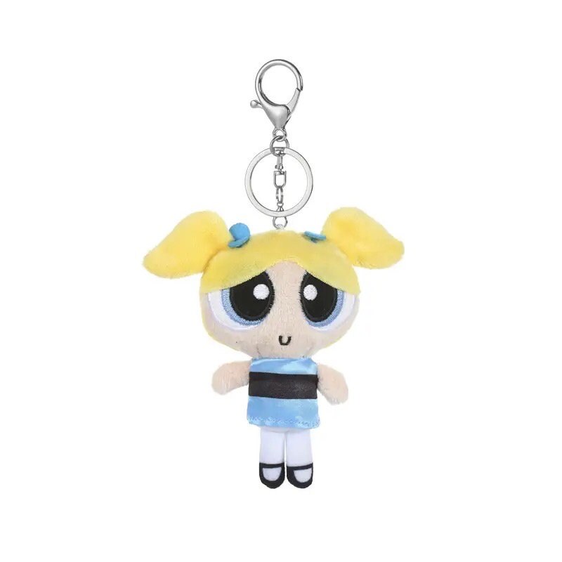 Powerpuff Girls Cartoon Plush Keychain Toy Anime Stuffed Animal Large ...