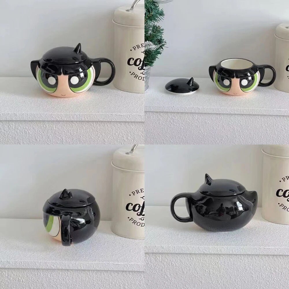 Powerpuff Girls Ceramic Cup Coffee Mug Cute Couple Cup Blossom ...