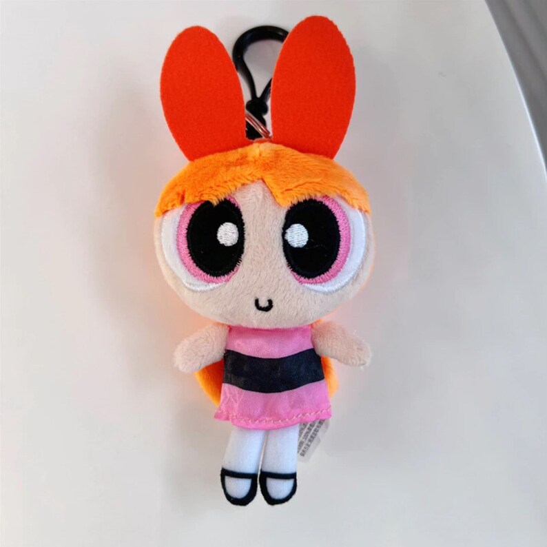 Powerpuff Girls Cartoon Plush Keychain Toy Anime Stuffed - Etsy