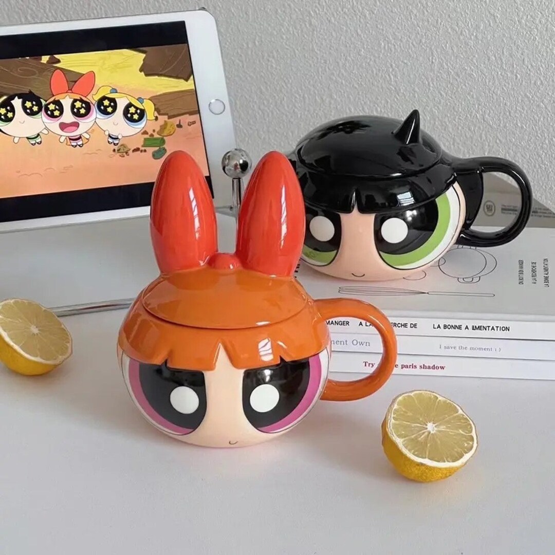 Powerpuff Girls Ceramic Cup Coffee Mug Cute Couple Cup Blossom ...