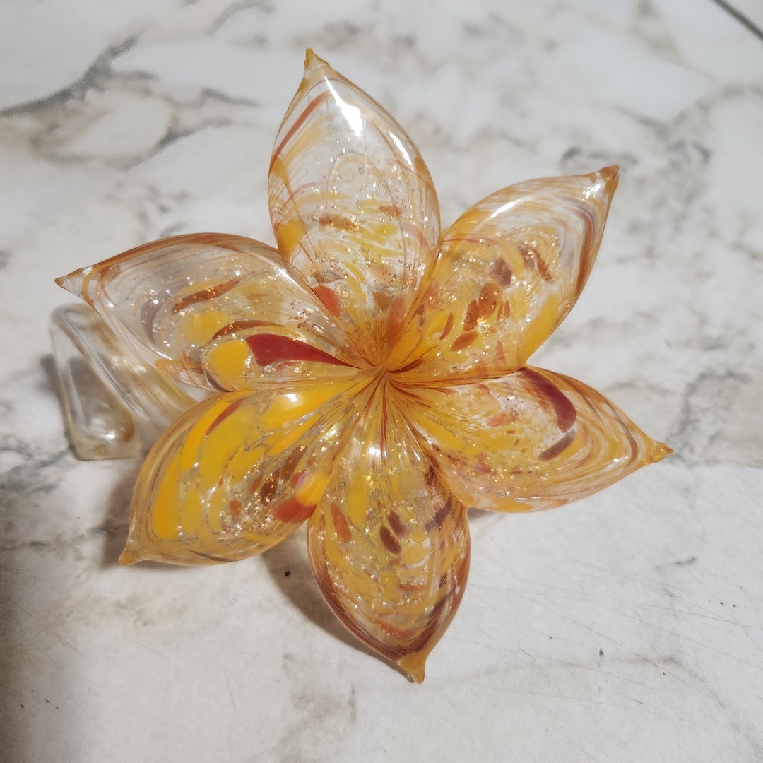 Murano Hand Blown Glass Lily - Etsy