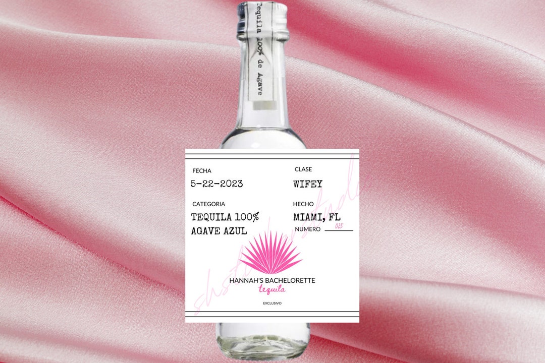 Custom Printed Casamigos Tequila Labels, Pink, Bachelorette Party ...