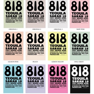 Custom 818 Tequila Label, Printable, Digital Download, Tequila Bottle ...