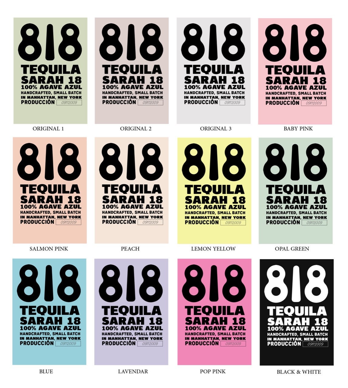 Custom 818 Tequila Label, Printable, Digital Download, Tequila Bottle ...