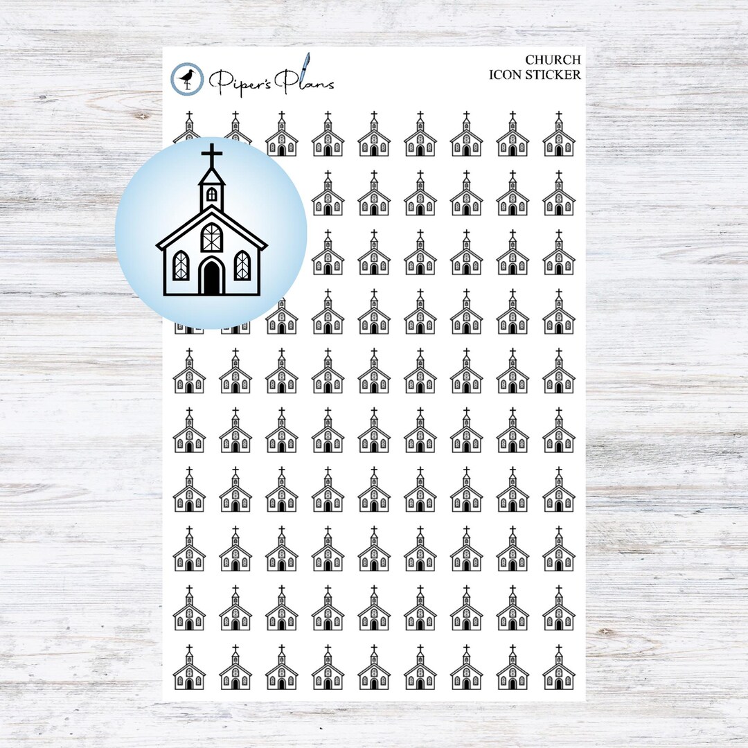 Church Icon Stickers - Etsy