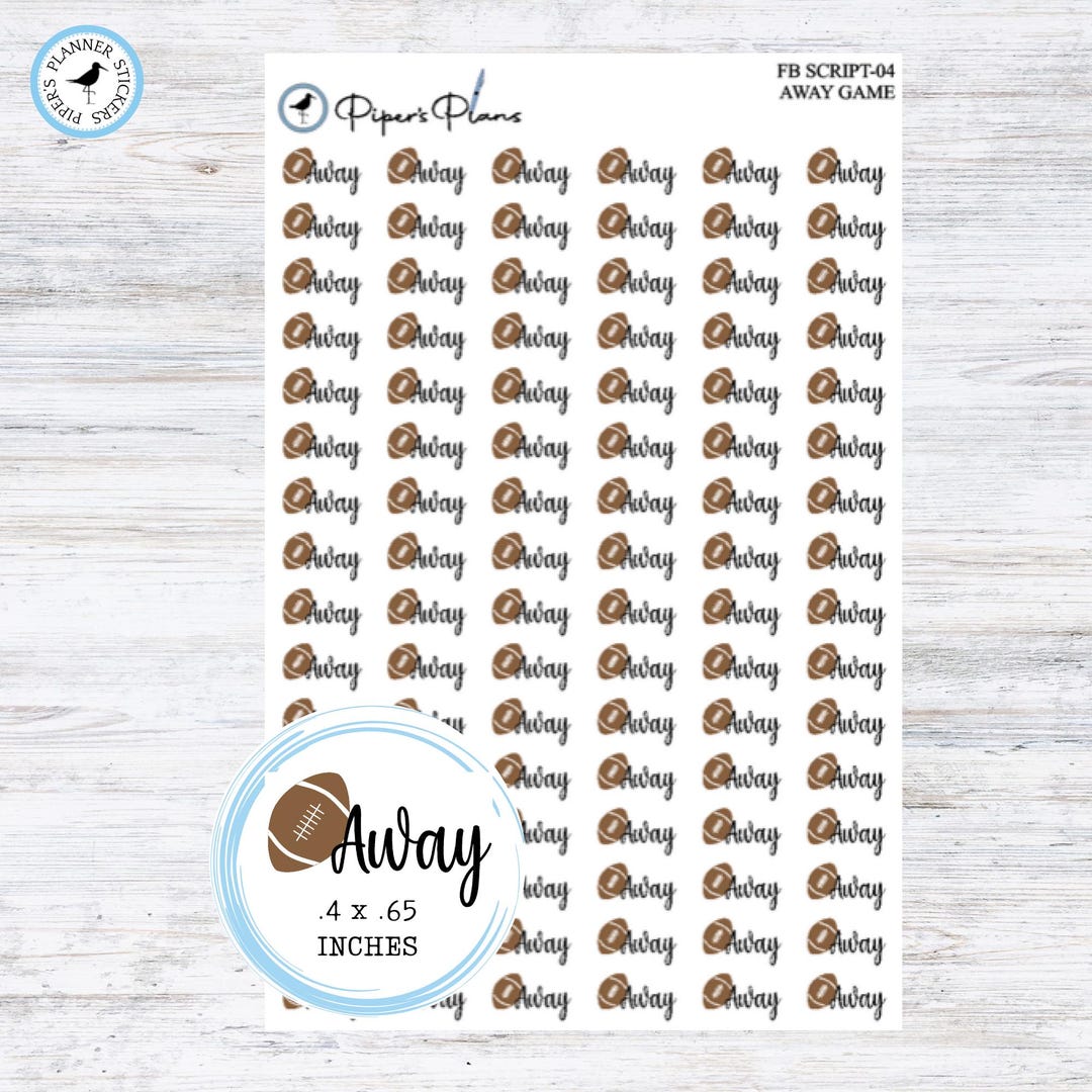 FB SCRIPT-04 || Football Away Game Script - Etsy