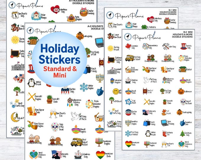Holiday Stickers - Etsy
