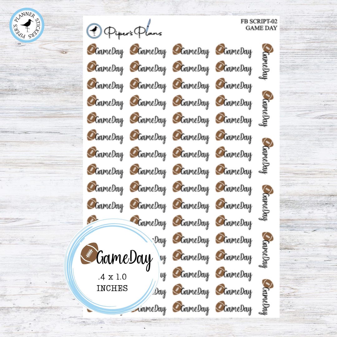 FB SCRIPT-02 || Football Game Day Scripts - Etsy
