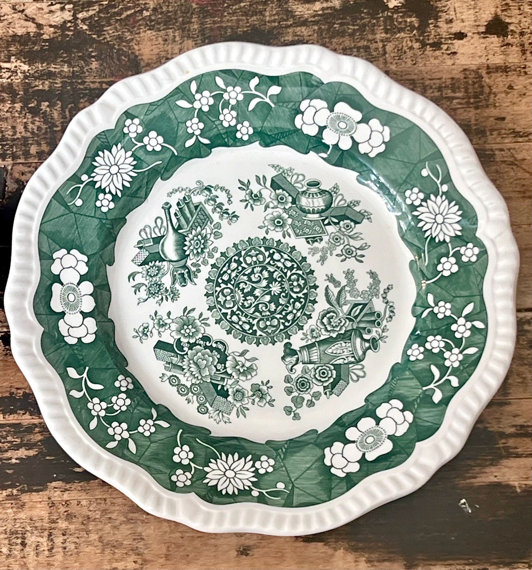Spode Green Transferware Archive Collection Dinner or Serving Plate 11 ...