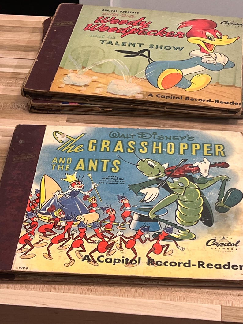 Walt Disney's the Grasshopper and the Ants: 1949 Capitol Record-reader ...