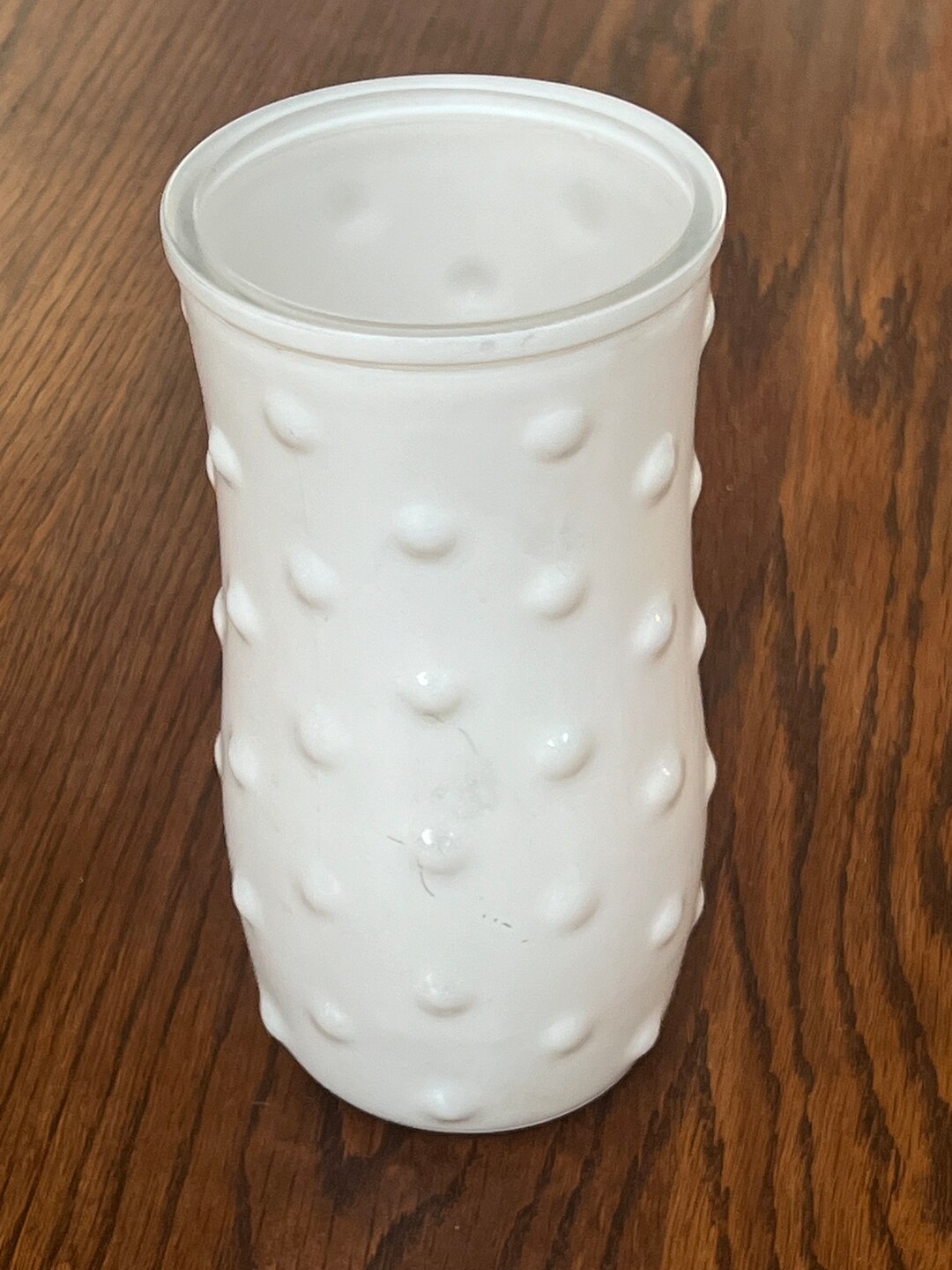 Vintage Hoosier Vase Bubble Glass White Vase 8.5 Tall - Etsy