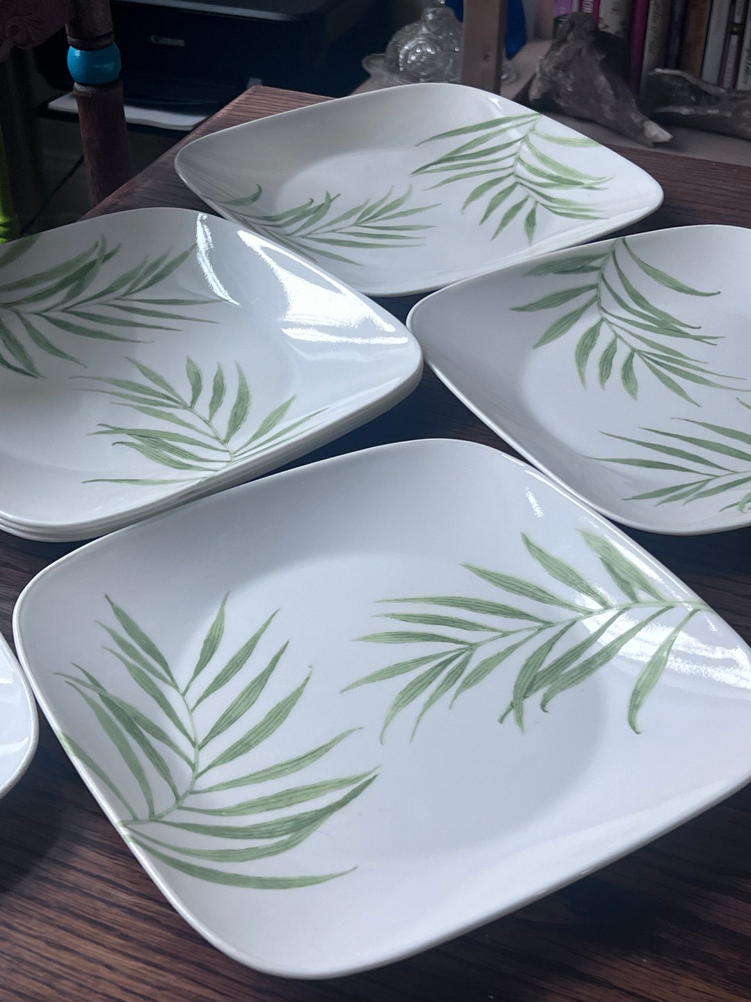 Corelle Bamboo Leaf Dinner Plate 10" Wide 1980s - Etsy