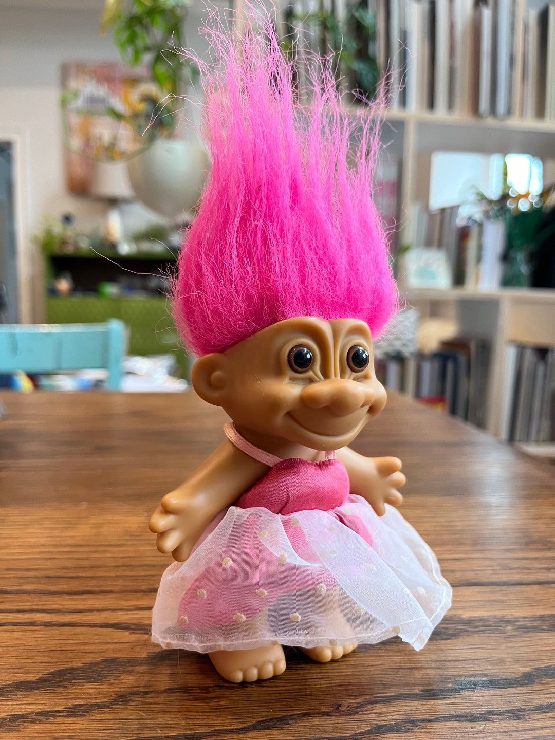Ballerina Troll Doll With Dress and Pink Hair Russ 5 1980s - Etsy
