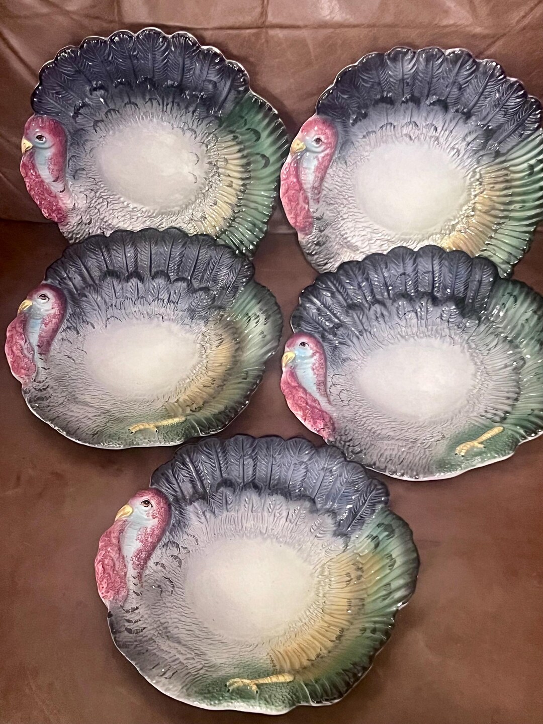 Vintage Turkey-shaped Ceramic Thanksgiving Plates - Etsy