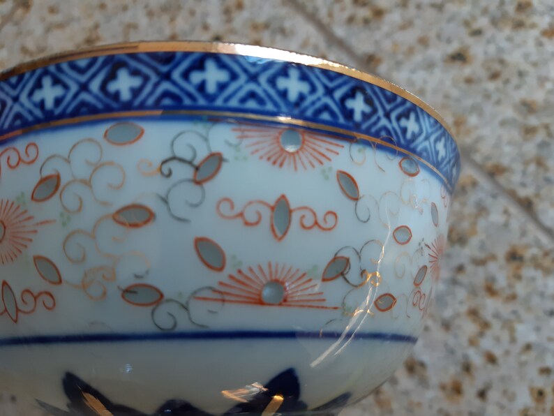 Antique Chinese wanyu玩玉 Marked Open Carved rice Eyes Porcelain Bowl in ...