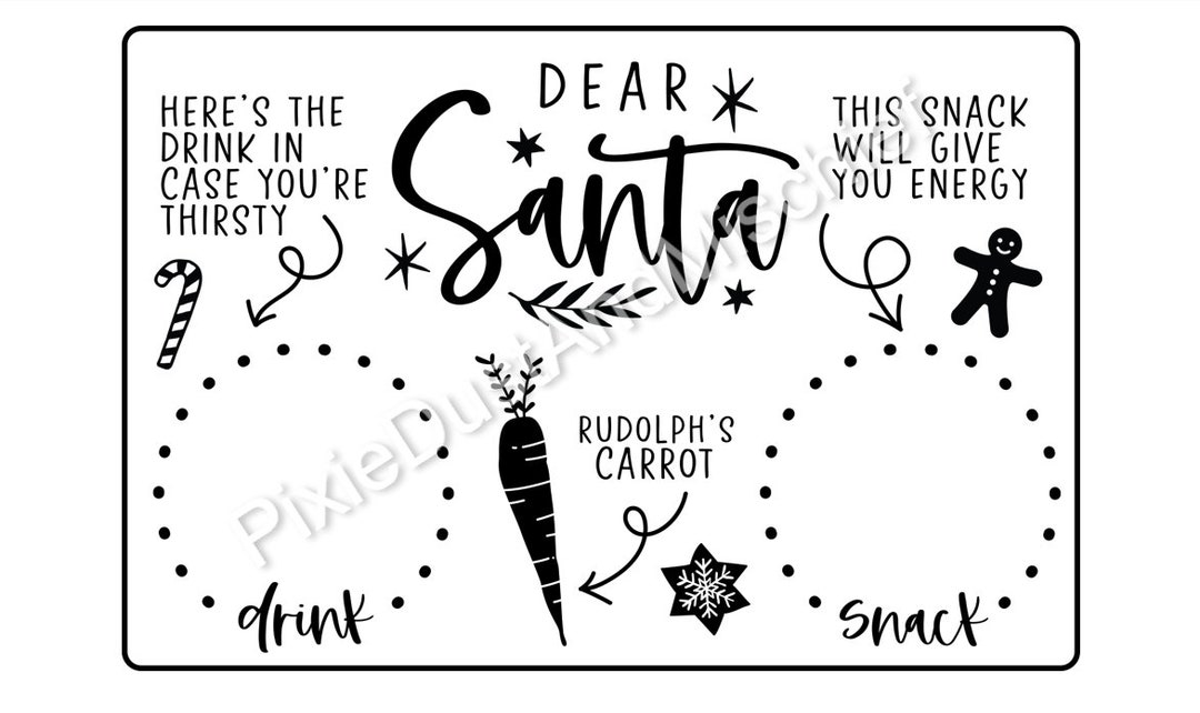 Dear Santa Tray for Christmas SVG/PNG - Etsy