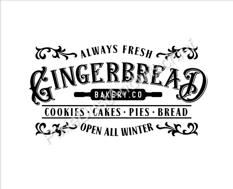 Gingerbread Bakery Co. SVG/PNG - Etsy