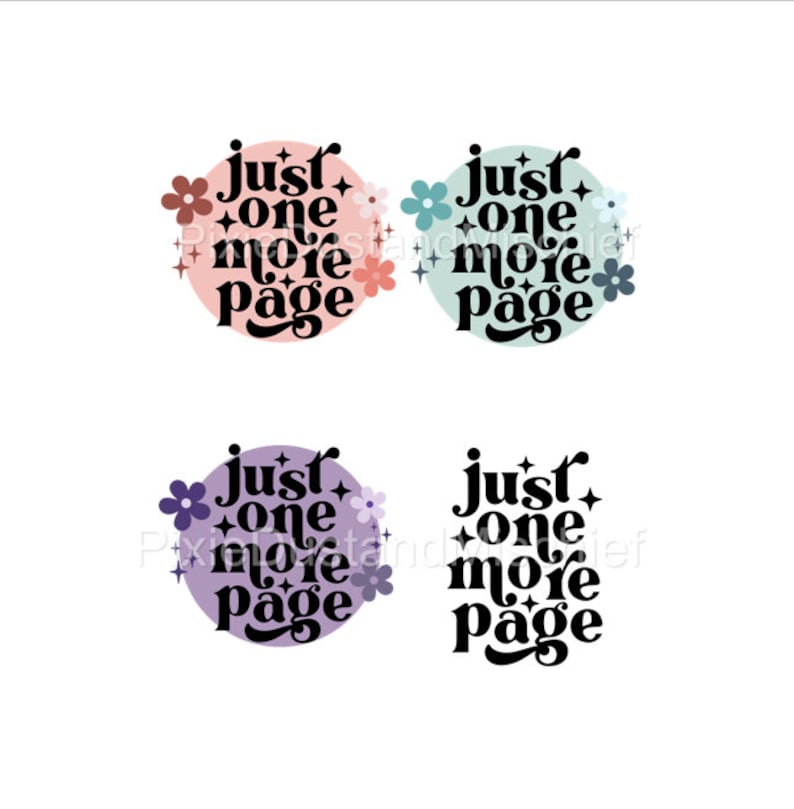 Just One More Page SVG/PNG File - Etsy