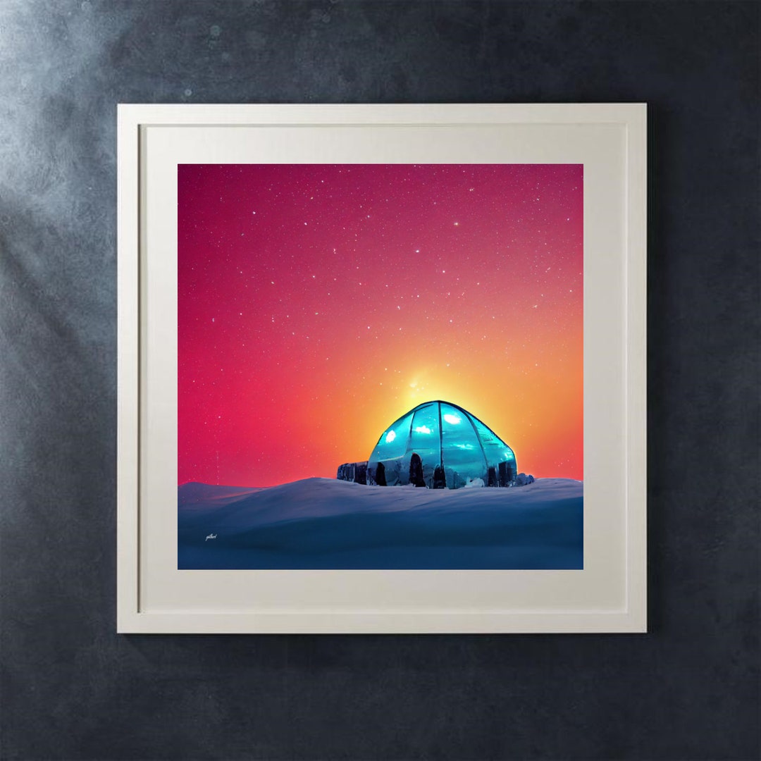 Igloo, Contemporary Wall Decor, Digital Print | 1 - Etsy