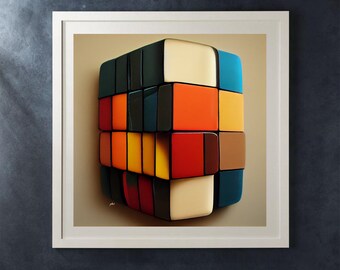 DRIPPING COLORS Rubik's Cube Sublimation PNG Design, Digital Download ...