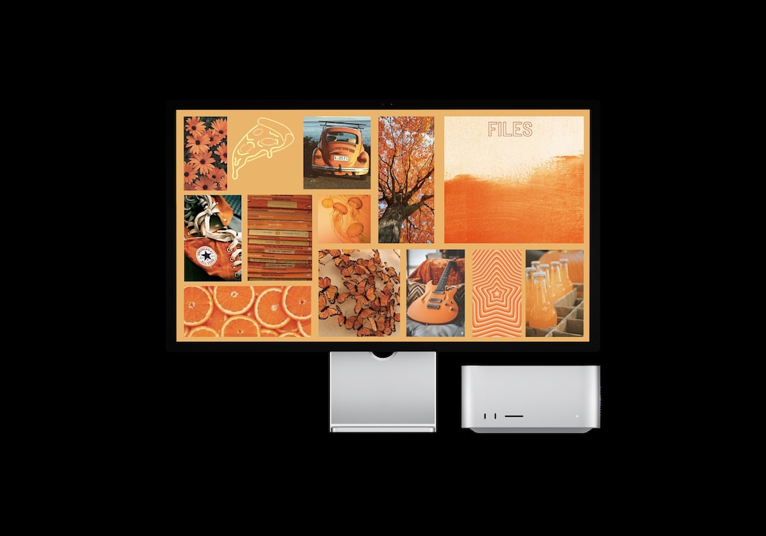 ORANGE Desktop Computer Background - Etsy