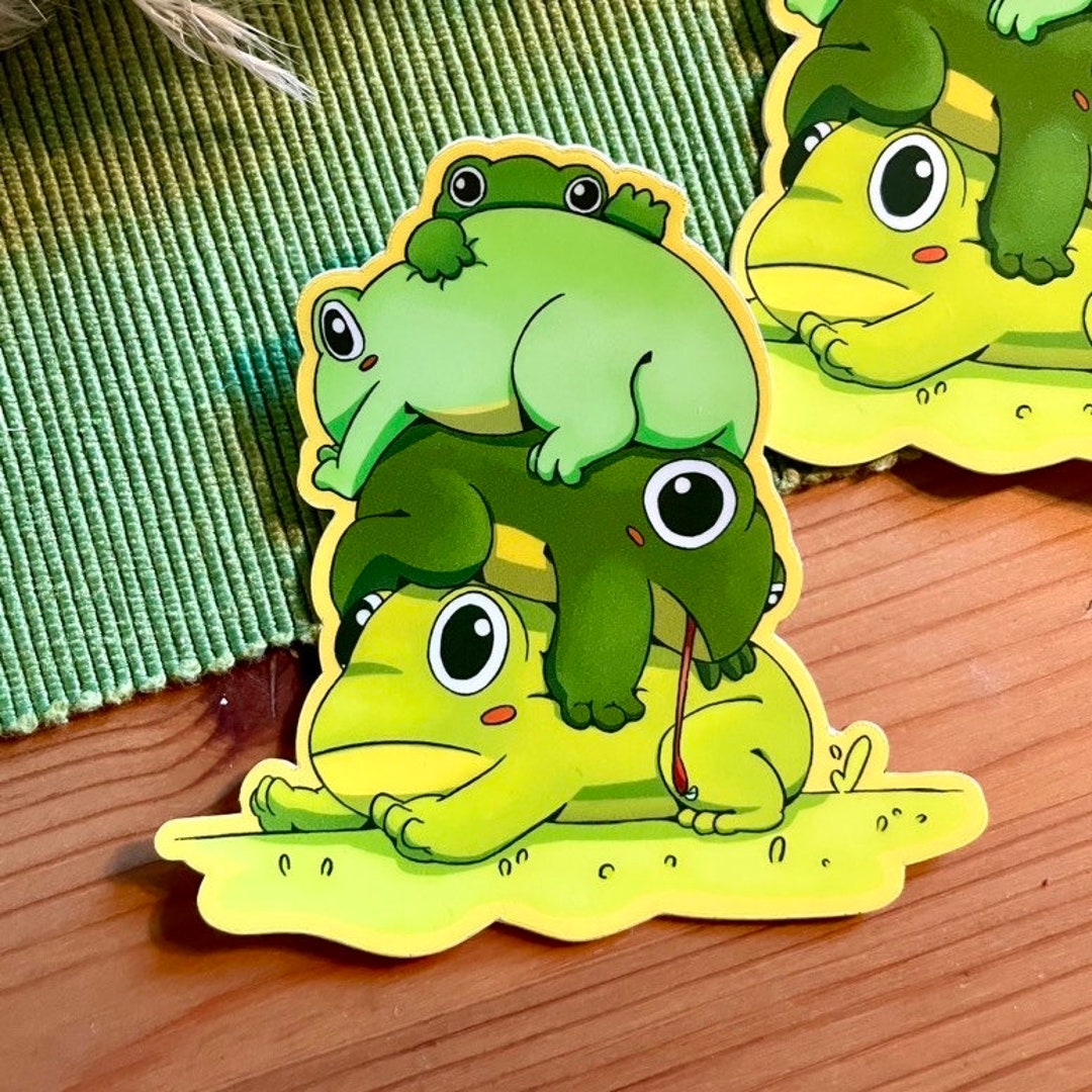 Frog Pile Sticker - Etsy