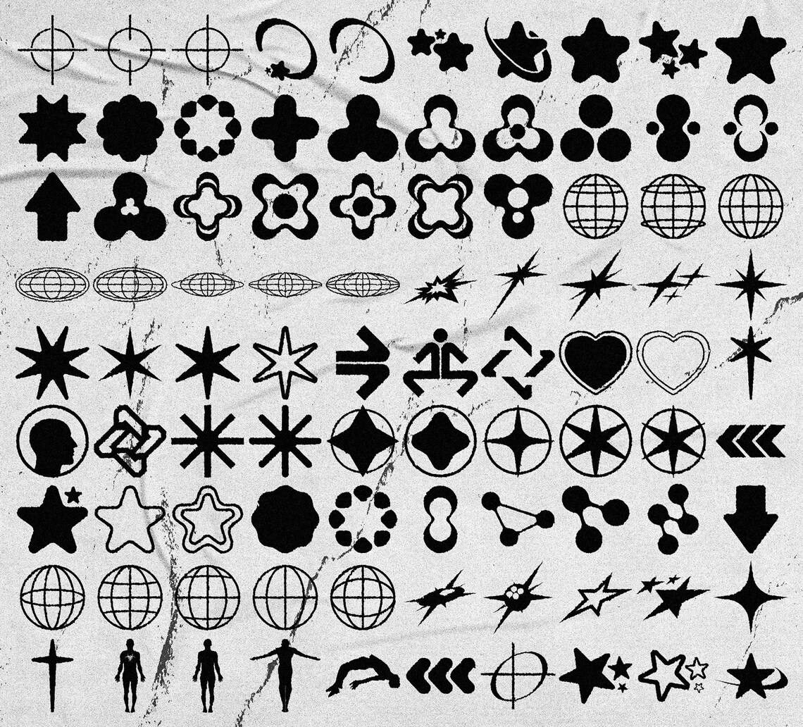 90 Vector Shapes V3 - Etsy