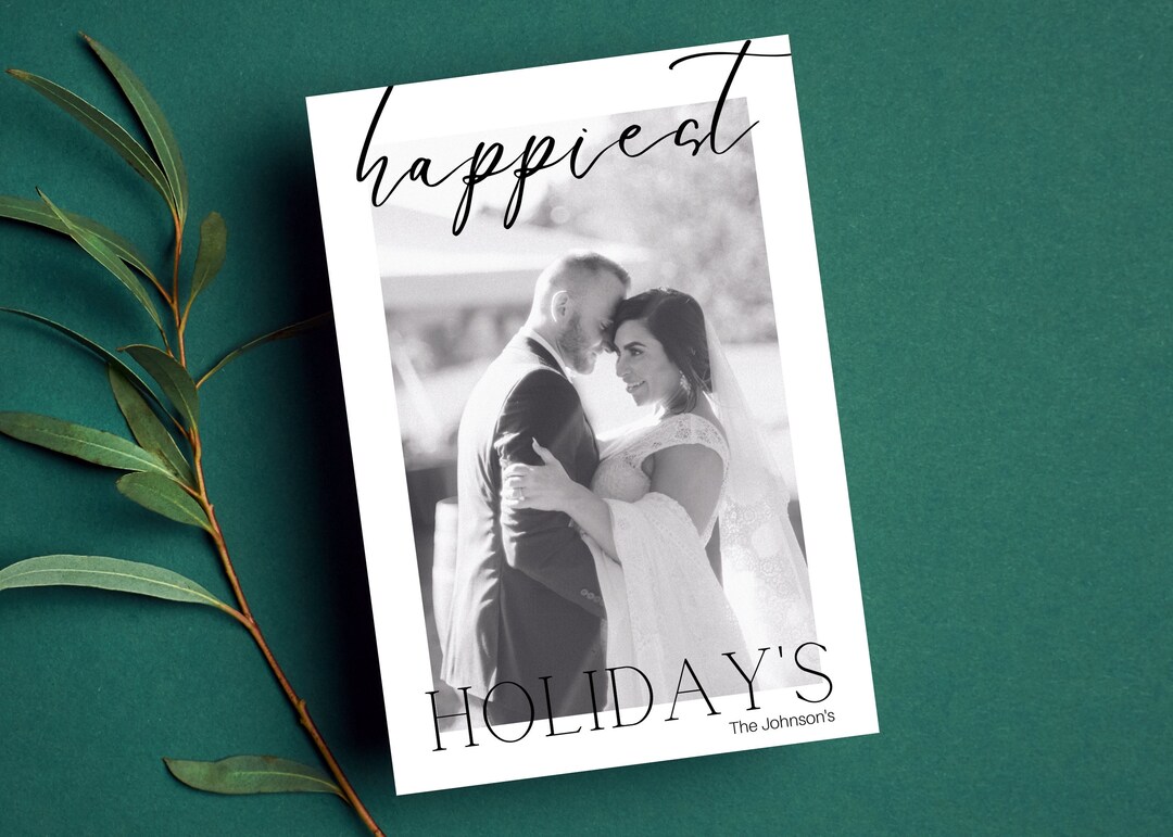 Happiest Holiday's Template With Photo - Etsy