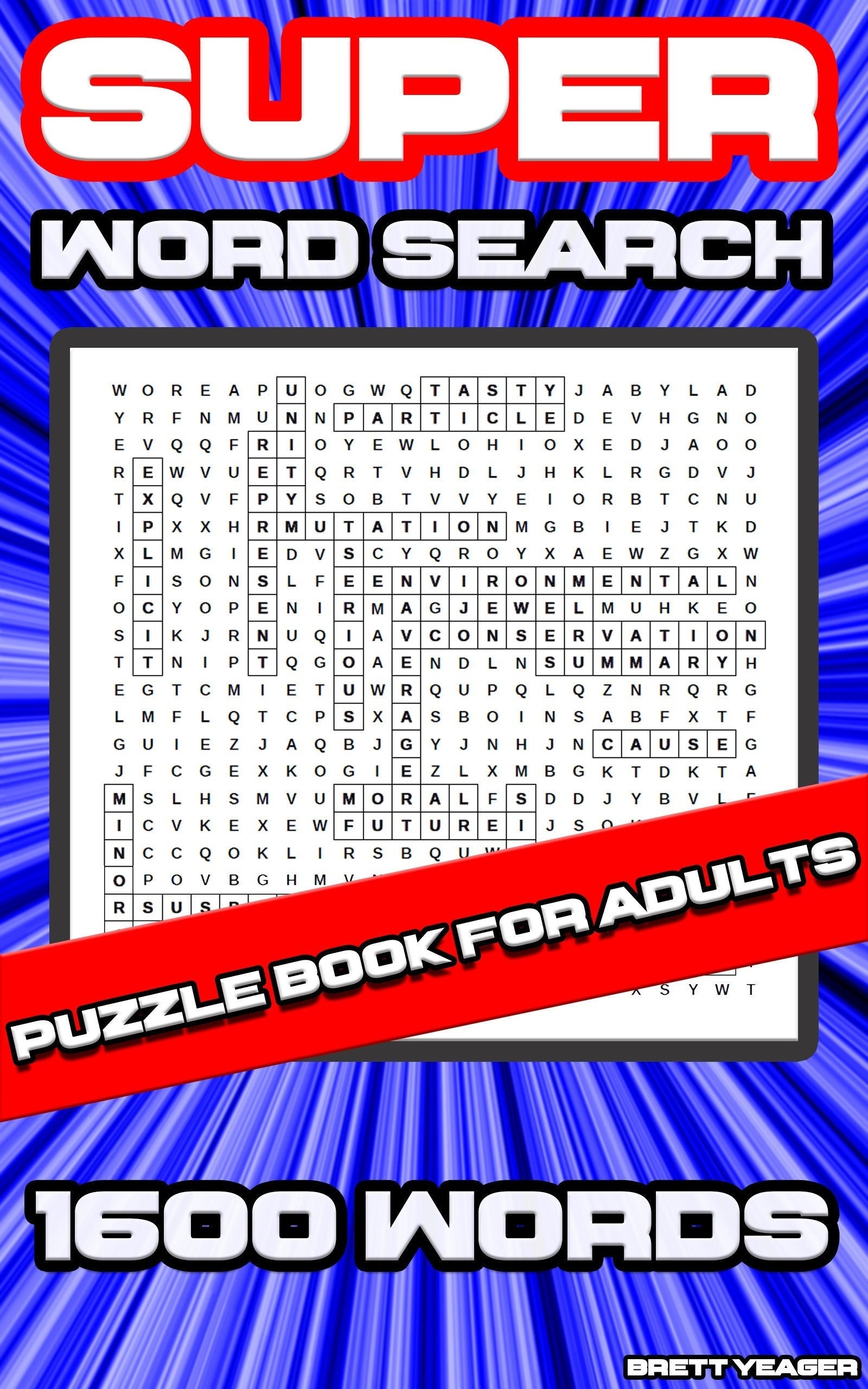 Super Word Search Printable Puzzle Book for Adults - 1600 Words 80 Full ...