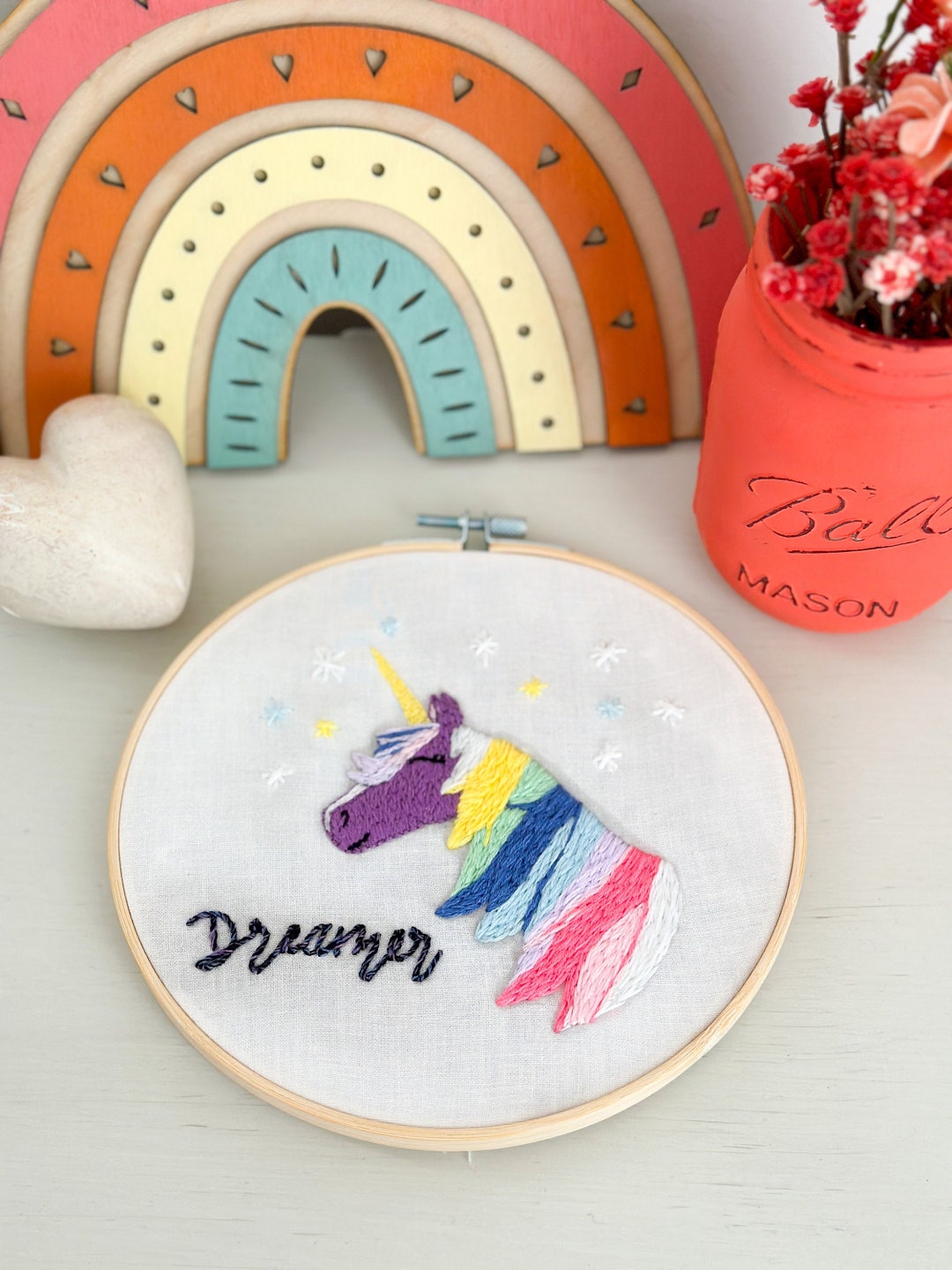 Unicorn Dreams Embroidery Pattern - Etsy
