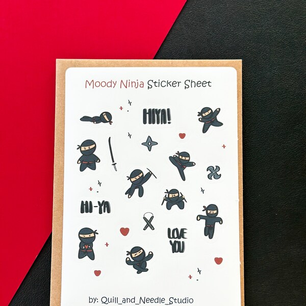 Ninja Sticker - Etsy