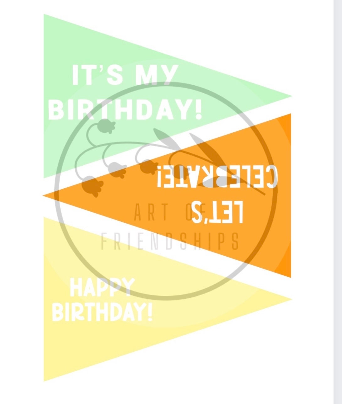 Happy Birthdays Pennant Flags. Digital Download, Printable. 15 Flags ...