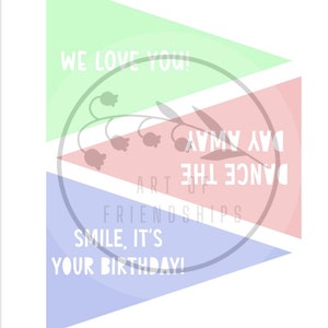 Happy Birthday Pennant Flags. Printable, Easy Decorations. 15 Flags - Etsy