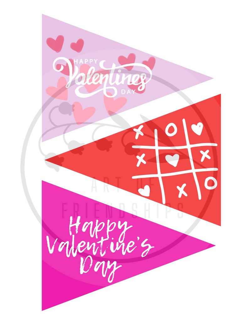 Printable Flags, Valentine's Day - Etsy