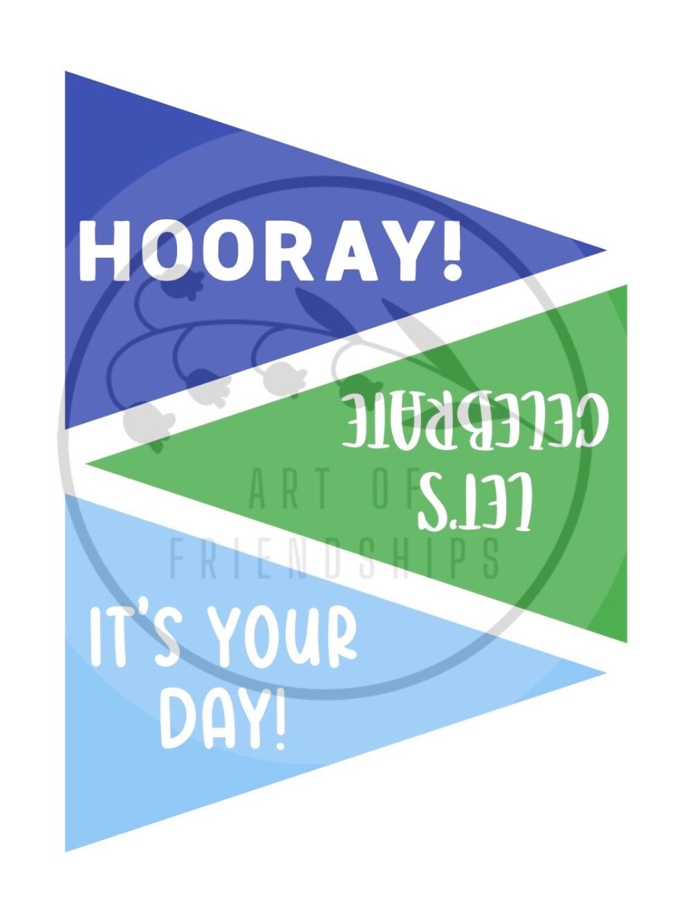 Happy Birthdays Pennant Flags. Digital Download, Printable. 15 Flags ...