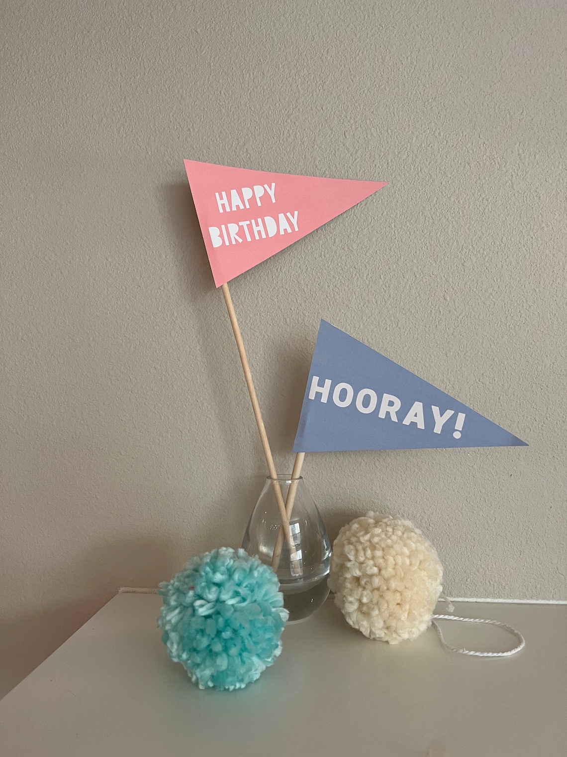 Happy Birthday Pennant Flags. Printable, Easy Decorations. 15 Flags - Etsy