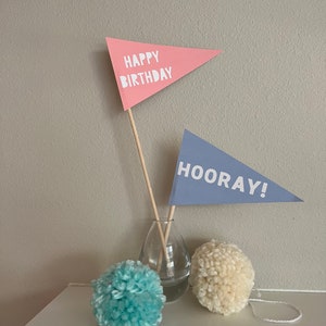 Happy Birthday Pennant Flags. Printable, Easy Decorations. 15 Flags - Etsy