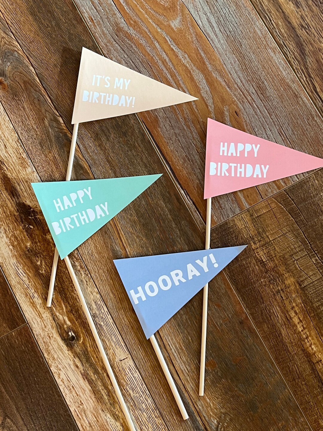 Happy Birthday Pennant Flags. Printable, Easy Decorations. 15 Flags - Etsy